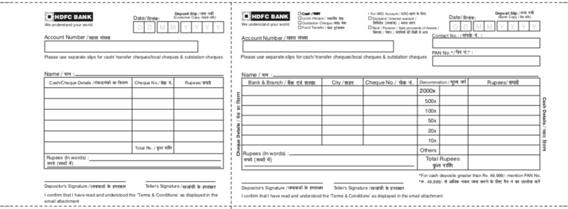 How to generate and download HDFC Bank Deposit Slip • webnotes.in